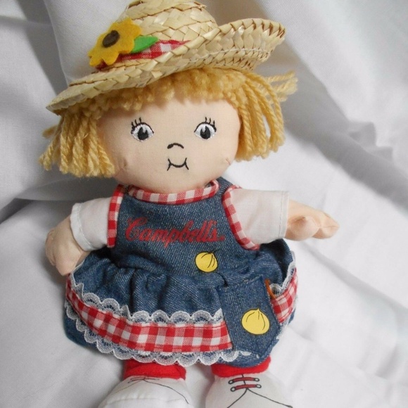 Campbells Soup | Toys | Campbells Soup Plush Doll Straw Hat Girl Bean ...